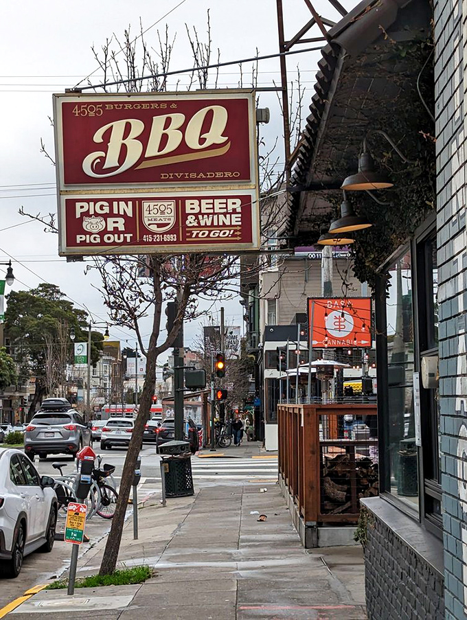 The sign says it all: "Pig In or Pig Out" &ndash; a philosophy that's less about eating and more about embracing life's delicious moments.