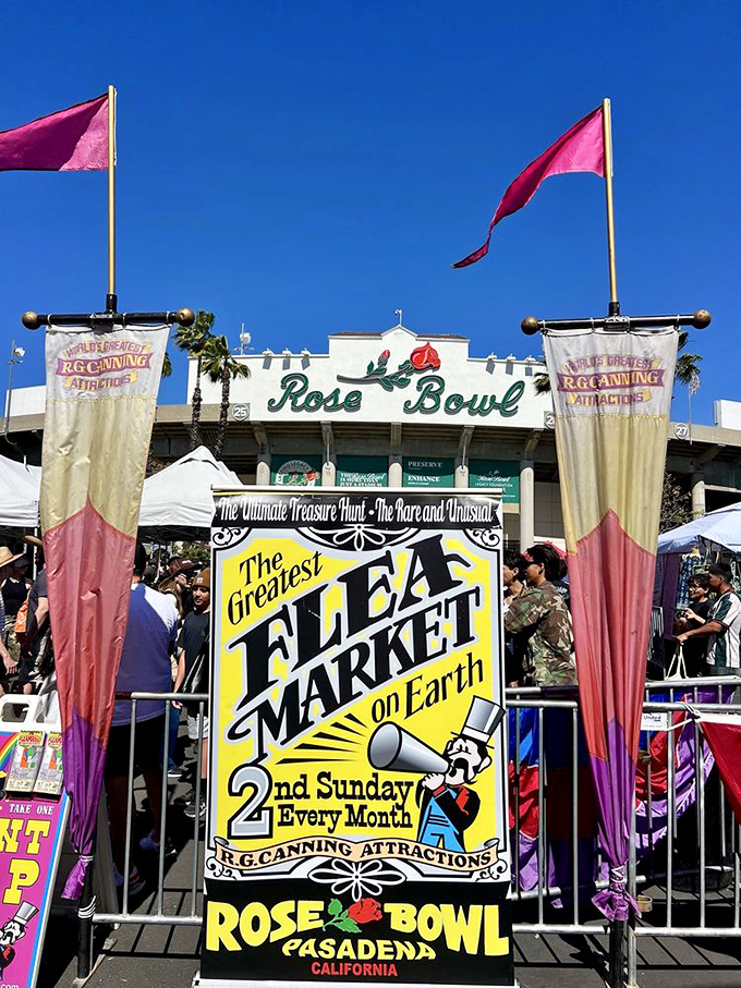 The gateway to treasure hunting nirvana, complete with vintage carnival-style signage declaring itself "The Greatest Flea Market on Earth"&mdash;and who are we to argue?