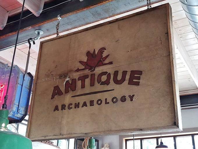 The weathered wooden sign hanging from the ceiling isn't just a logo&mdash;it's the North Star for treasure hunters who believe yesterday's junk is tomorrow's heirloom.