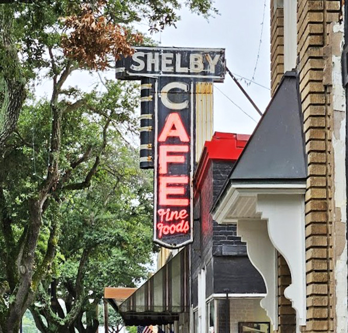 The vintage neon sign has guided hungry travelers to this spot for generations, a beacon of hope for those seeking real food in a fast-food world.