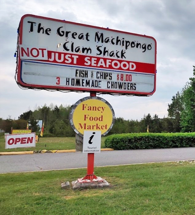 The roadside sign proudly proclaims "NOT JUST SEAFOOD"&mdash;though that's definitely why you're making the pilgrimage to this Eastern Shore institution.