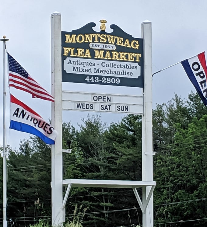 The gateway to bargain paradise since 1977. This sign has welcomed generations of Maine's most savvy shoppers.