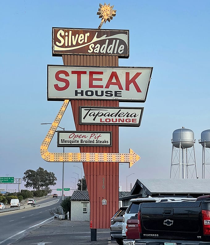 Classic roadside signage that's been calling to meat lovers like a siren song for decades of satisfied customers.