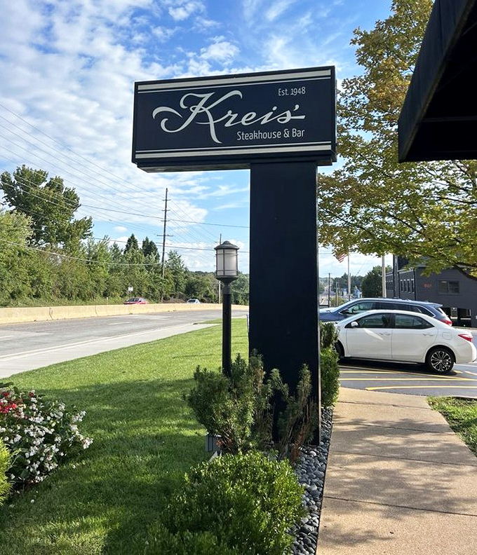 The sign that's guided hungry Missourians to beef bliss since 1948. Like a lighthouse, but for people craving perfect prime rib. 