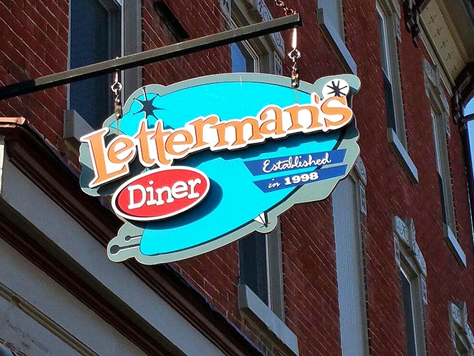 The iconic blue sign swinging above Kutztown's sidewalk&mdash;a beacon of hope for the hungry and a landmark for those in the know.