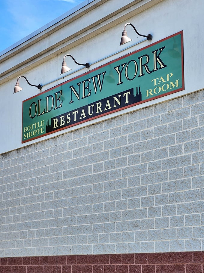 The sign says "Restaurant" but what it really means is "Leave your diet at the door and prepare for a German-American flavor adventure."