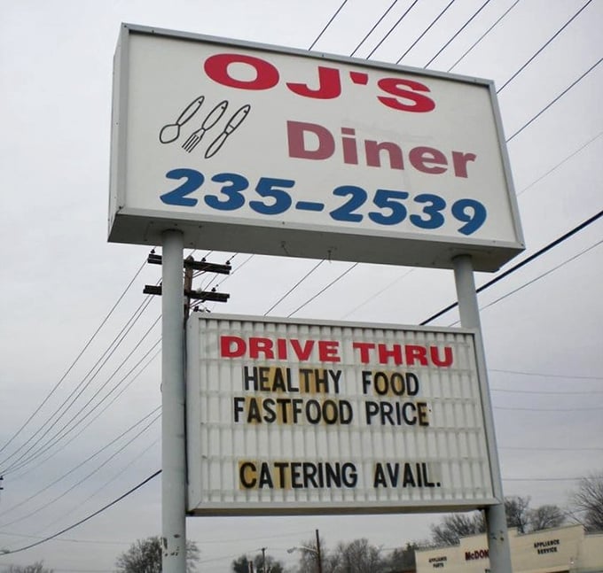 The sign promises "Healthy Food, Fastfood Price"&mdash;but what it doesn't mention is the side order of community and belonging that comes with every meal.