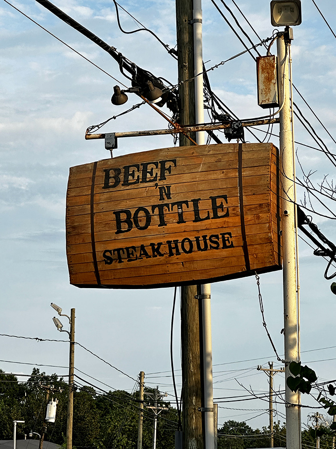 The wooden sign hanging above South Boulevard is like a beacon to beef lovers&mdash;simple, straightforward, and promising exactly what it delivers.
