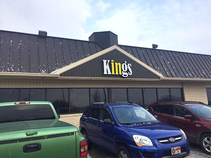 The King's sign &ndash; simple, straightforward, and honest, much like the food waiting inside. No pretension, just the promise of a good meal.