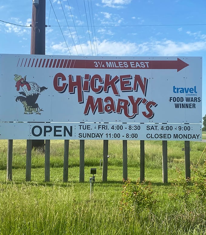 The roadside billboard proudly announces "Food Wars Winner"&mdash;a battle trophy in the delicious chicken rivalry of southeastern Kansas.
