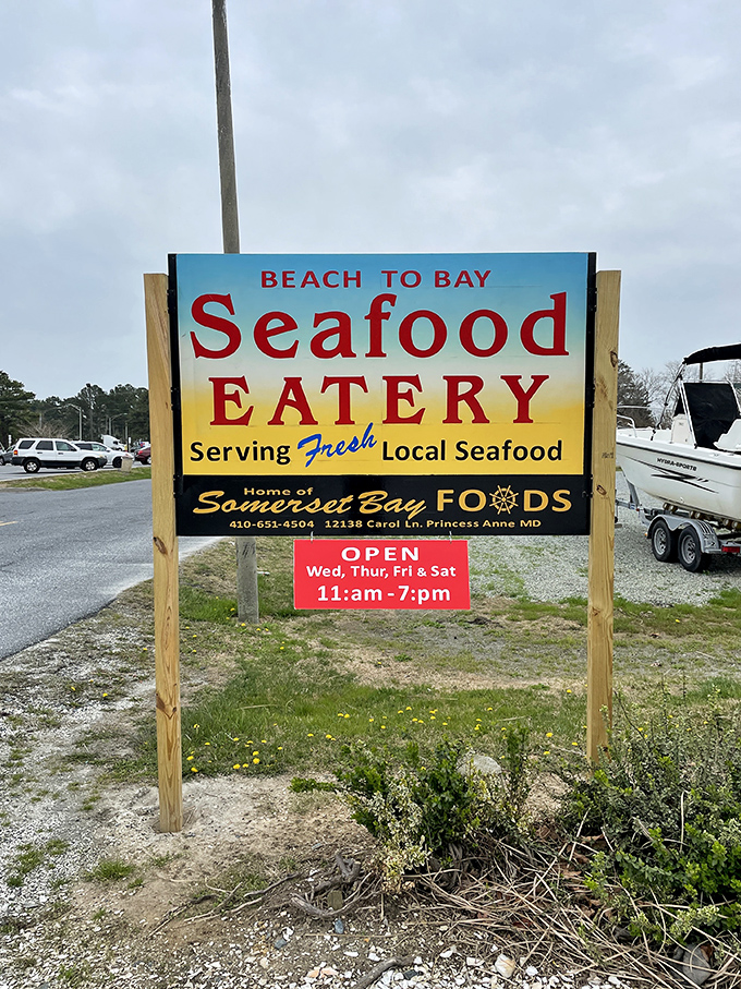 The roadside sign beckons like an old friend: "Come on in, the seafood's fine!" And it absolutely is.