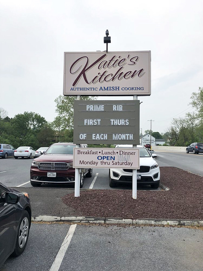 The sign says "Authentic Amish Cooking" &ndash; and unlike most roadside promises in tourist areas, this one delivers with honest-to-goodness traditional flavor.