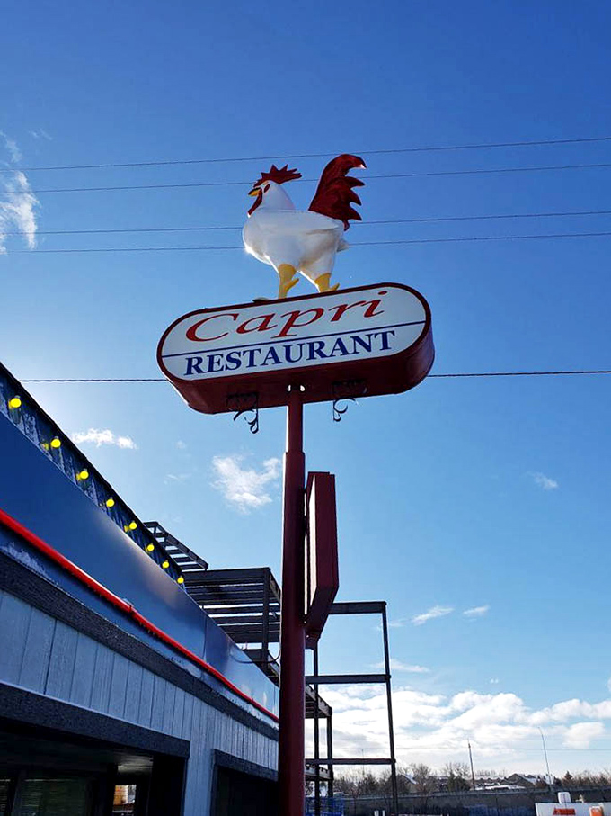 The rooster isn't just a mascot; it's a promise—wherever this bird perches, exceptional comfort food awaits below.