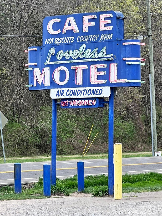That vintage motel sign isn't just decoration &ndash; it's a promise of old-school hospitality and comfort food excellence.