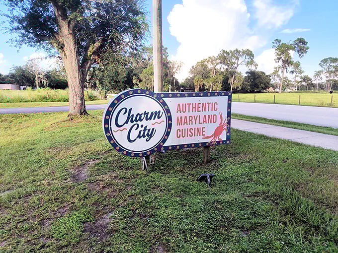 The roadside sign proudly announces its Maryland heritage&mdash;a beacon of hope for transplanted Marylanders suffering from serious crab cake withdrawal.