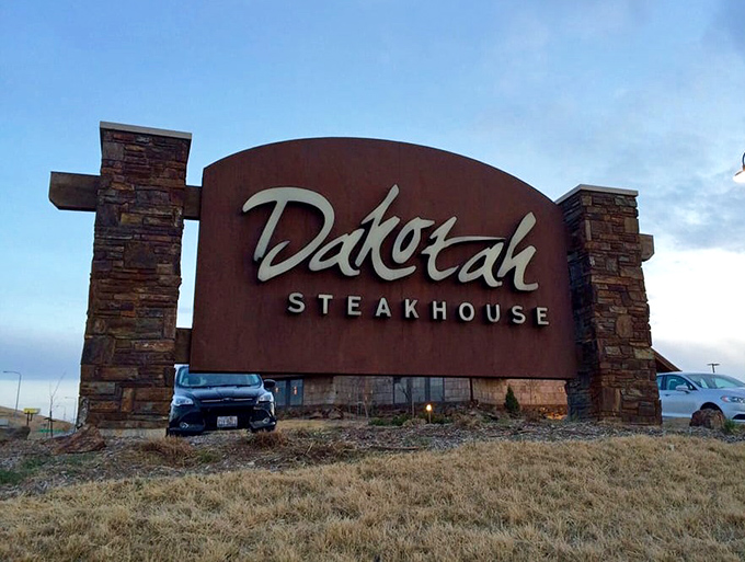 The sign stands as a beacon for hungry travelers&mdash;like a lighthouse, but instead of safe harbor, it promises exceptional steaks.