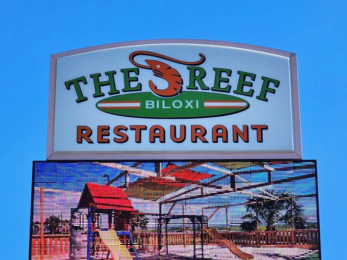 The sign that signals your search for seafood paradise is over &ndash; like a lighthouse guiding hungry travelers to their delicious destination.