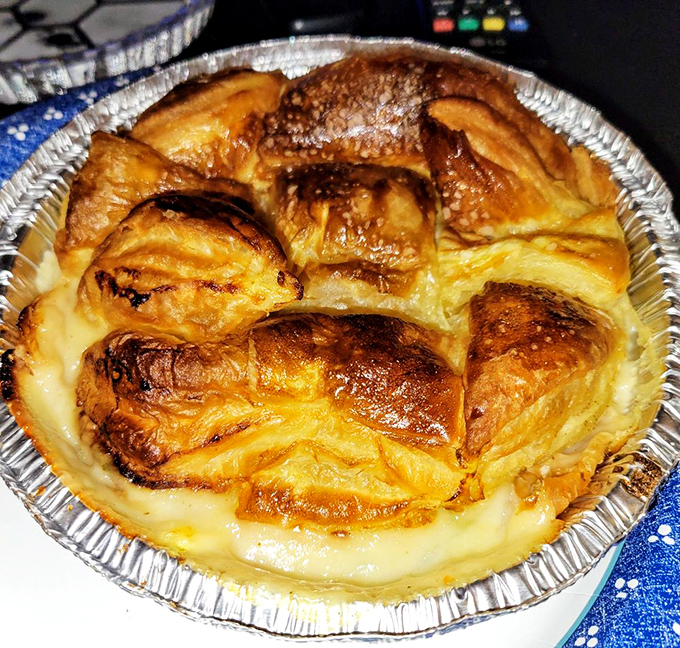 This chicken pot pie hasn't just been baked—it's been glorified. The golden, puffy crust is nature's way of saying, "Good things await beneath."
