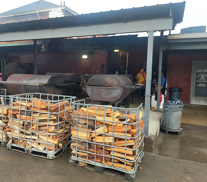 These aren't just stacks of firewood&mdash;they're flavor in waiting. Each log represents future happiness for someone's plate, the first step in a delicious journey.