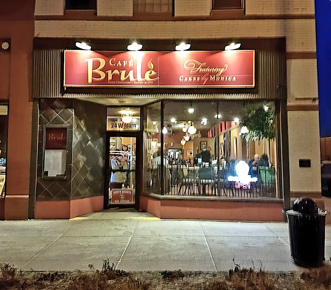 As evening falls, Caf&eacute; Brul&eacute;'s warm glow transforms Main Street into something magical&mdash;like finding a little piece of Paris in the prairie.
