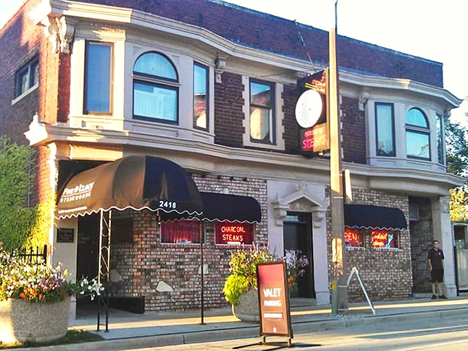 By day, the unassuming brick exterior keeps the secret. Only those in the know realize Wisconsin's best porterhouse waits inside.