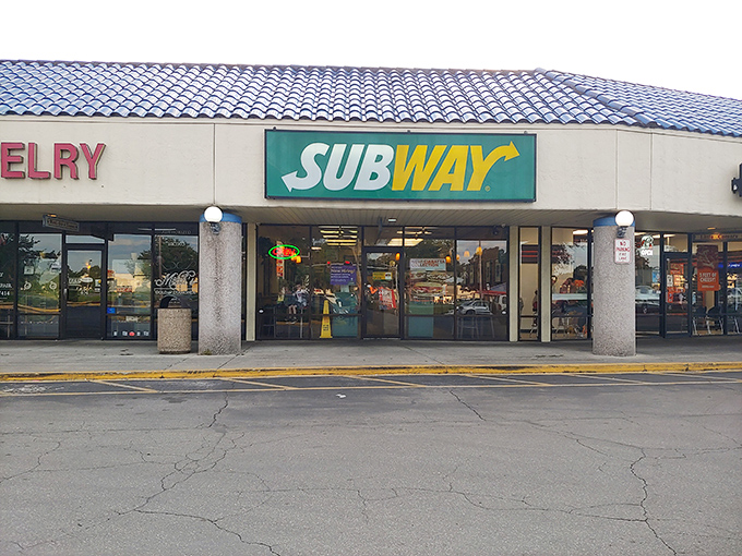 This unassuming Subway storefront might look standard issue, but represents the perfect grab-and-go fuel for adventures around Santa Fe Lake.