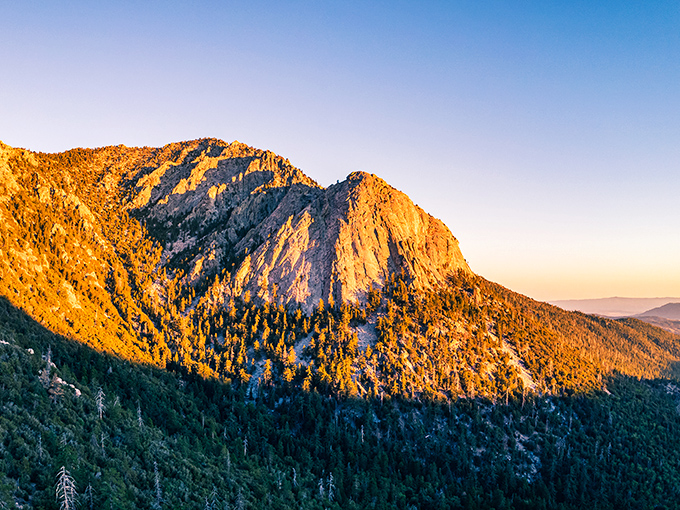 Tahquitz Rock catches the golden hour light like nature's own Instagram filter. Climbers call it a challenge; photographers call it a muse.