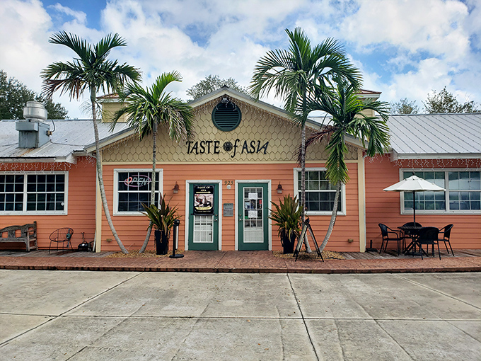 Taste of Asia's coral-colored charm proves Sebastian's dining scene stretches far beyond seafood, offering global flavors in a distinctly Florida setting.