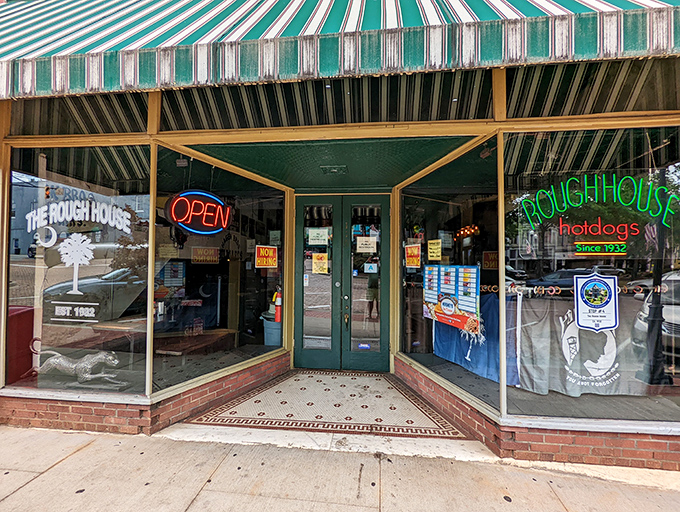 The Rough House hot dog joint &ndash; where fancy takes a backseat and flavor drives the whole show.