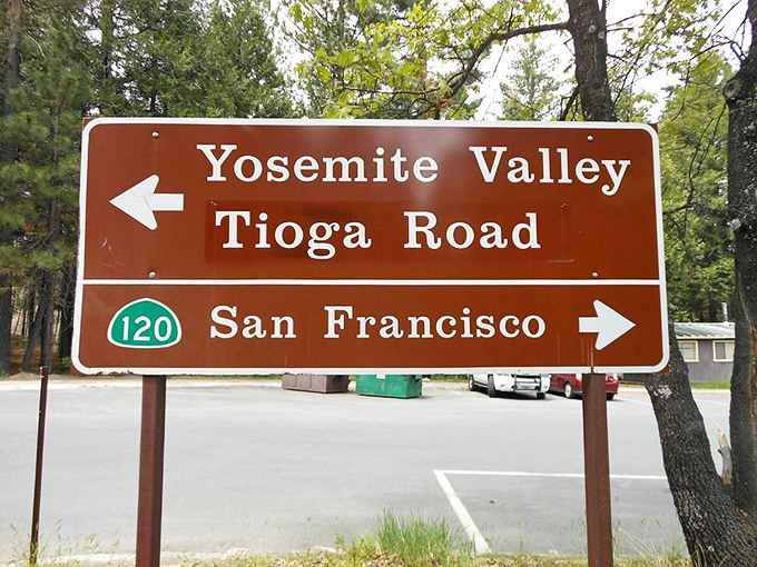 The ultimate fork in the road. When one direction leads to Yosemite Valley and the other to San Francisco, there are no wrong turns&mdash;only adventures.
