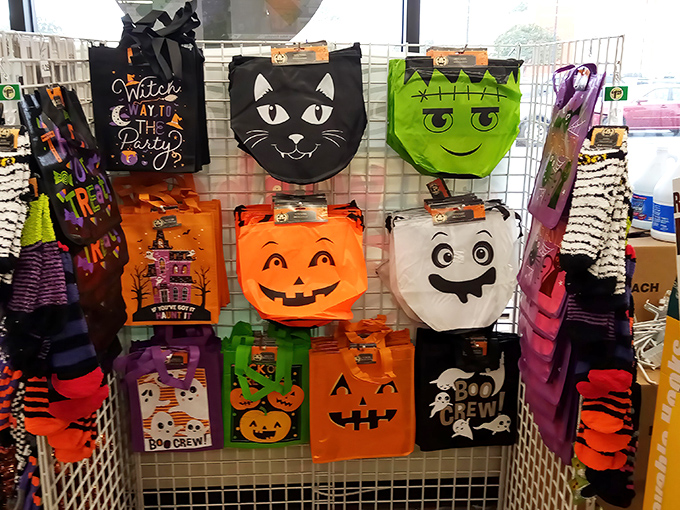 Halloween tote bags bringing seasonal cheer to bargain hunters. Even holiday decorations deserve a second chance to spark joy in a new home.