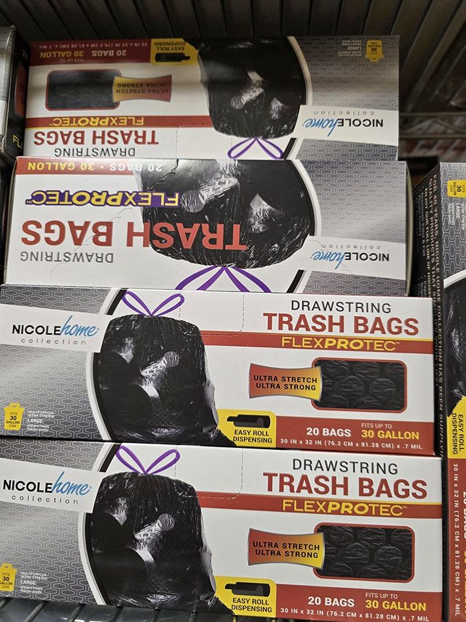 Even practical necessities get the thrift store treatment. Brand-new trash bags at bargain prices&mdash;because saving money on essentials means more for the fun stuff!