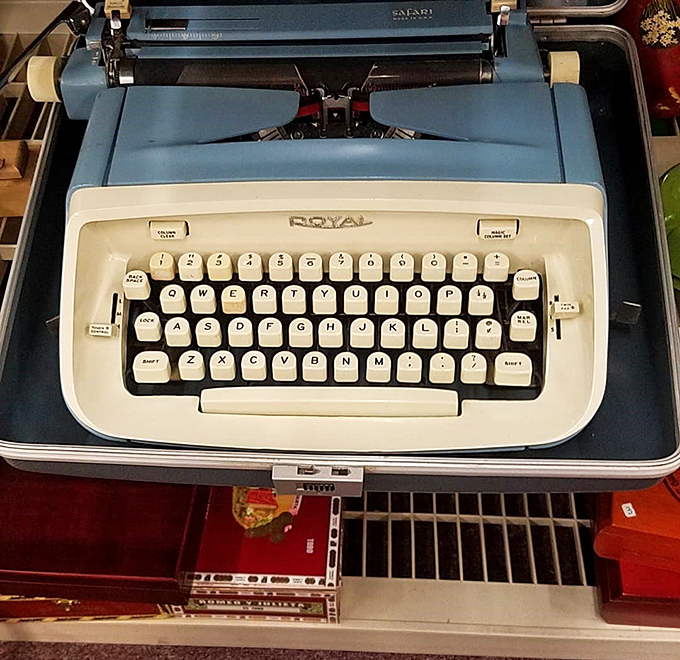 This vintage Royal typewriter isn't just a relic&mdash;it's a time machine waiting to transport some lucky writer back to an era of clickety-clack creativity.