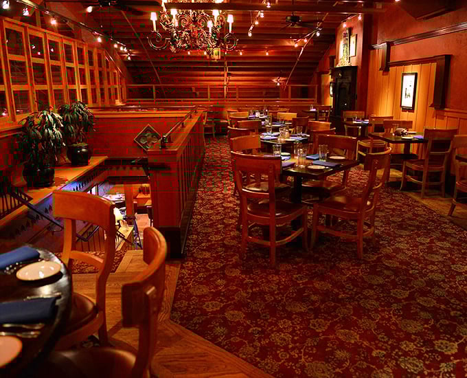 The upstairs dining area feels like the living room of that friend who's a better cook than everyone else you know.