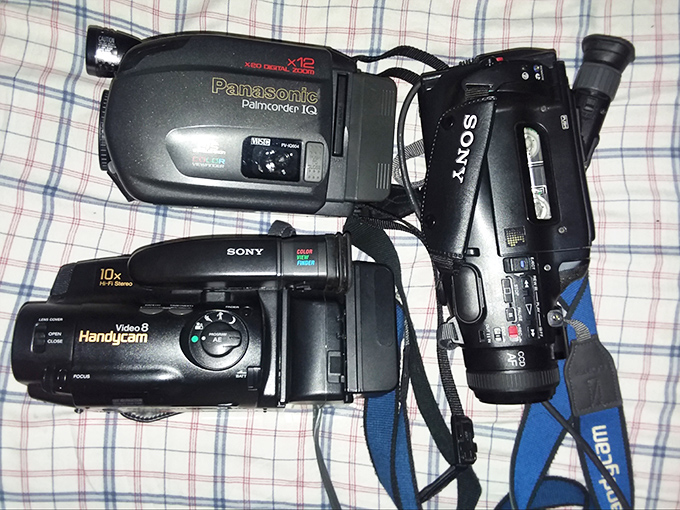 Vintage tech graveyard or filmmaker's dream? These camcorders once captured family memories and now wait for their artistic renaissance.