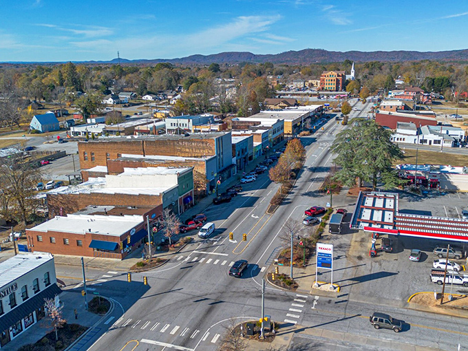 From above, Walhalla reveals its perfect scale &ndash; large enough to offer amenities, small enough to feel like home.