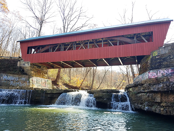 These gentle cascades have been providing the soundtrack for travelers crossing overhead since horses were the preferred horsepower.