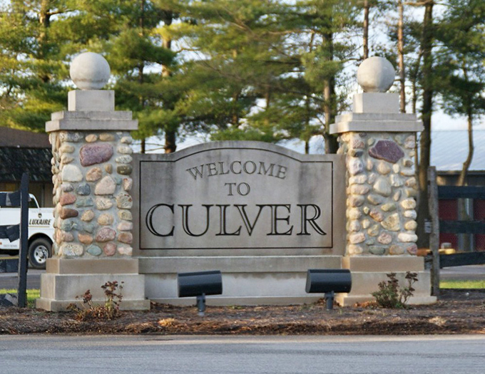 This welcome sign doesn't just mark town limits; it marks where your blood pressure starts dropping.