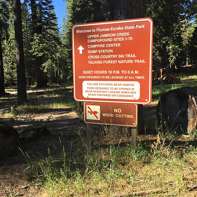 The welcome sign that politely reminds you this is bear country&mdash;their Airbnb rating depends on guests properly storing food.
