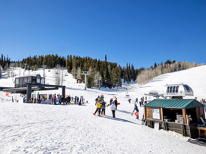 Just a drive away from Burley, winter sports enthusiasts find affordable slopes without the pretension or wallet-draining prices of famous mountain resorts.