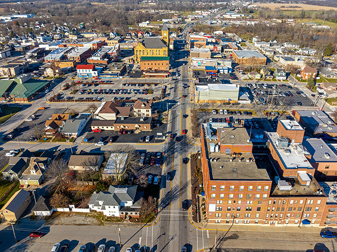 From above, Bluffton reveals itself as the perfect small-town grid, where everything you need sits within reach and your retirement dollars go twice as far.