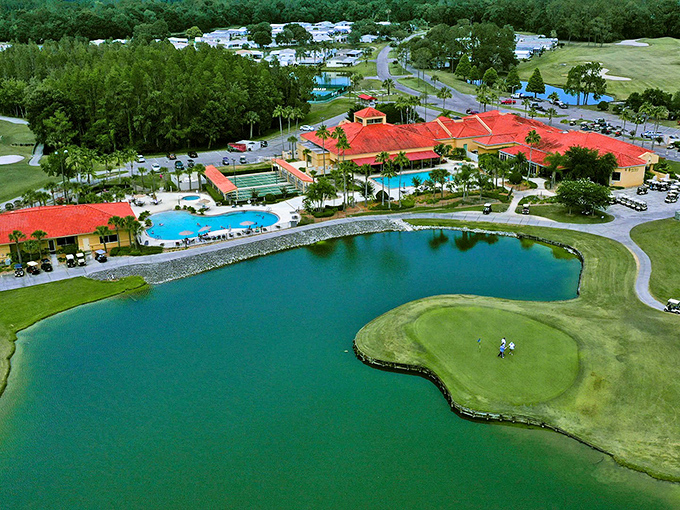 Aerial proof that paradise doesn't require oceanfront property or a trust fund to enjoy.