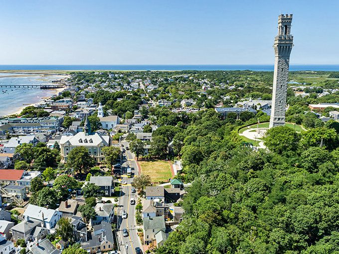 From above, Provincetown's layout makes perfect sense: narrow land, big ocean, endless possibilities for weekend adventures.