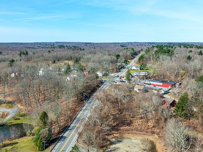 From above, Canterbury reveals its true wealth: space, trees, and breathing room. Manhattan has skyscrapers, but Canterbury has sky.