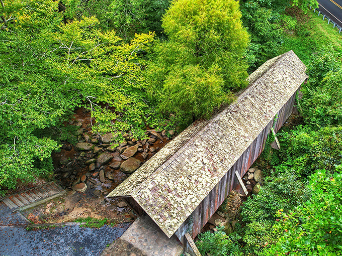 From above, you appreciate how perfectly the bridge fits into its natural setting&mdash;a human creation that somehow enhances rather than intrudes upon the landscape below.