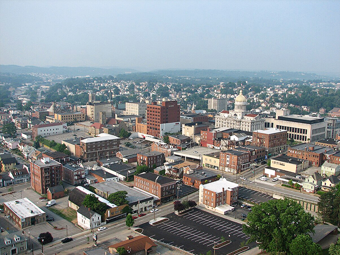 From above, Greensburg reveals itself as a perfectly composed small city&mdash;where historic buildings and modern life create a patchwork quilt of community.