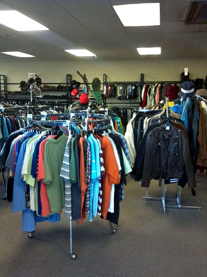 Color-coded clothing carousels make the hunt more manageable, though the temptation to check "just one more rack" remains irresistible.