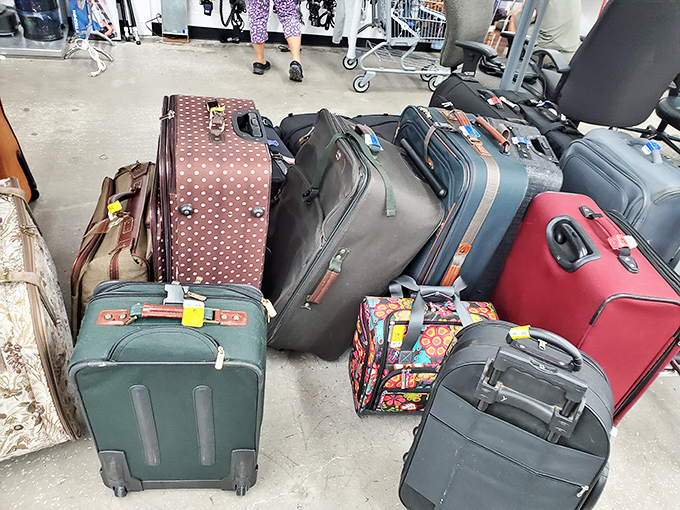 Luggage with stories to tell, each scratch a postcard from adventures past. These suitcases have seen more airports than most travel influencers.