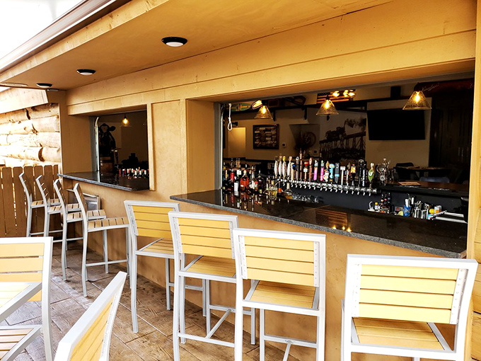 The indoor-outdoor bar blurs the line between cocktail hour and lakeside relaxation&mdash;summer in Wisconsin distilled into architectural form.