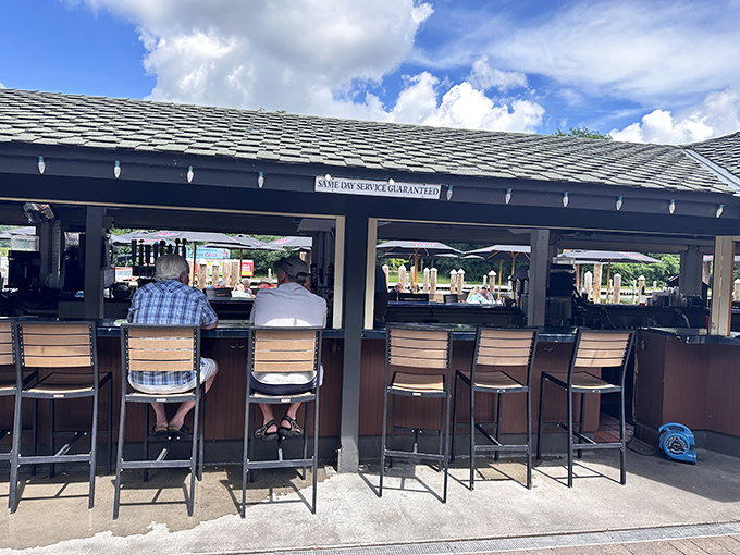 The outdoor bar: where strangers become friends, lake stories get taller, and Minnesota summer is celebrated one perfect sip at a time.